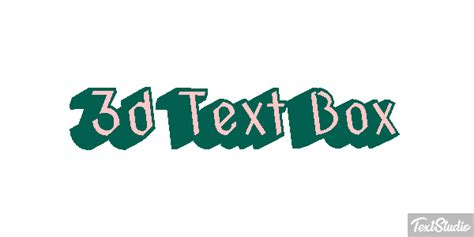 3d Text Box Font Animated  Logo Designs