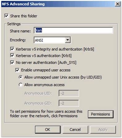 How To Create A NFS Share On A Windows R Server For Use With ESXi Or XenServer