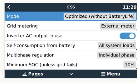 Ess Fronius Zero Feed In Individual Phase VictronEnergy