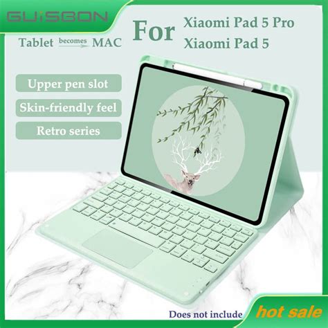 Retro Series Bluetooth Touchpad Keyboard Case For Xiaomi Mipad Pro Mipad Mi Pad Pro