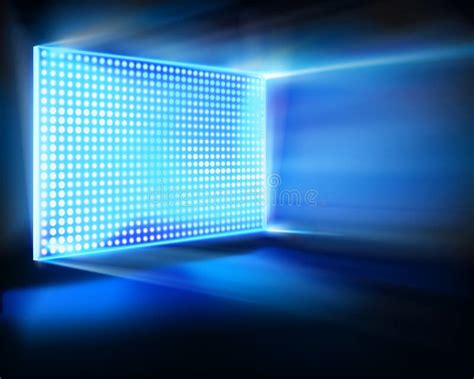 Big Led Screen Vector Illustration Stock Vector Illustration Of