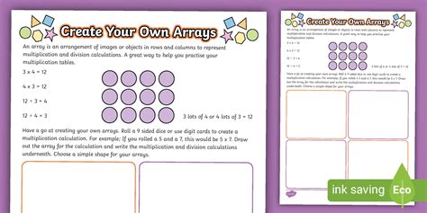 Create Your Own Arrays Teacher Made Twinkl