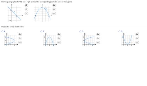 Solved Use The Given Graphs Of X Ft And Y Gt To