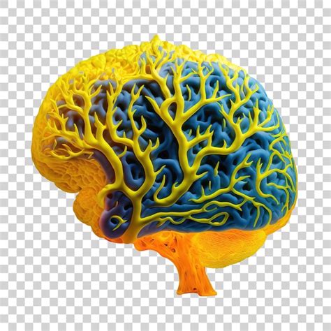 Premium Psd Abstract Colorful Human Brain 3d Render