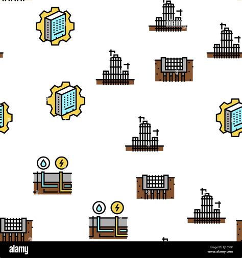 Building Construction Vector Seamless Pattern Stock Vector Image Art Alamy