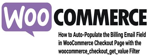 How To Auto Populate The Billing Email Field In Woocommerce Checkout