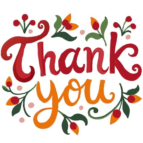 Premium Vector Thank You Caligraphic Vector Illustration Concept