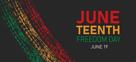 준틴스 독립기념일 자유 또는 해방의 날 매년 미국 공휴일입니다 포스터 인사말 카드 배너 및 브러시 스트로크가 있는 배경