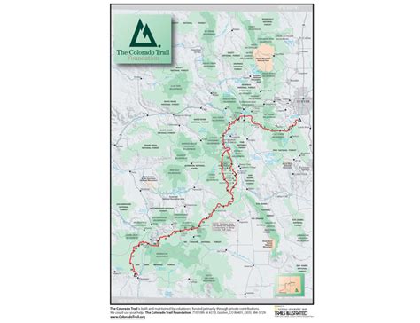Colorado Trail Map Colorado Trail Adventure Guidebook Bpjn