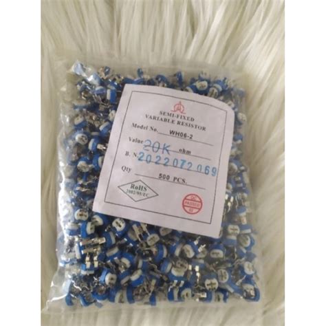 Jual Variabel Resistor Trimpot Trimmer 203 Vr Plastik 20k Shopee Indonesia