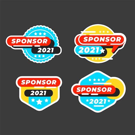 Premium Vector | Sponsor stickers collection