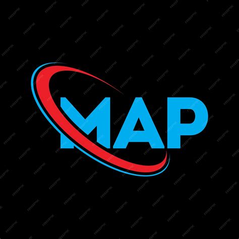 Map 로고 Map 글자 Map 글자의 로고 디자인 이니셜 Map 로그는 원과 대문자 모노그램 로고 Mapp 기술 비즈니스 및