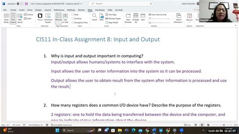 Cis11 Unit 8 Lecture Inputoutput In Assembly Youtube