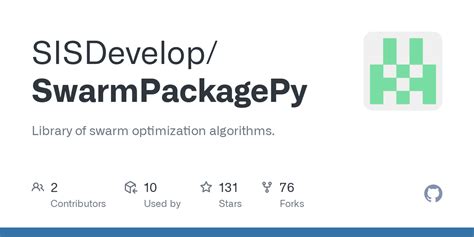 GitHub SISDevelop SwarmPackagePy Library Of Swarm Optimization Algorithms