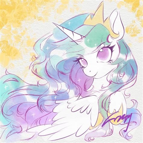 Mlp Traditional Art Princess Celestia Принцесса Селестия