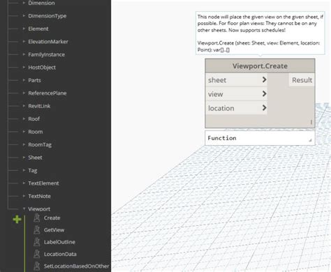 viewport create dynamo nodes