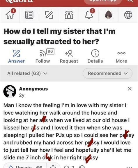 Cod E How Do Tell My Sister That Im Sexually Attracted To Her Answer