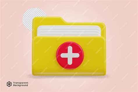 Premium Psd 3d Add New File Folder Icon Vector Illustration