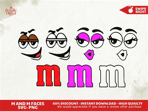M And M Faces Svg M And M Faces Cut File M And M Faces Etsy Ireland