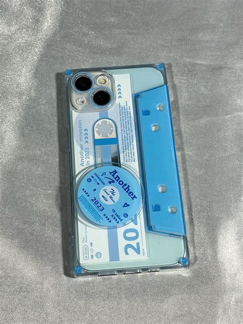 컬러 Cd모양 거치대 카세트 테이프 아이폰 케이스 투명 14 13 12 11