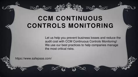 Ppt Ccm Continuous Controls Monitoring Powerpoint Presentation Free Download Id10895313