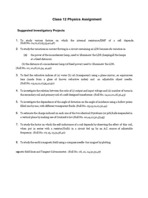 Physics Assignment Pdf Electric Field Electromagnetism