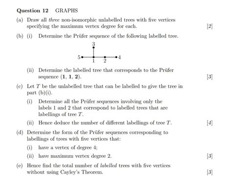 Solved Question 12 Graphs A Draw All Three Non Isomorphic