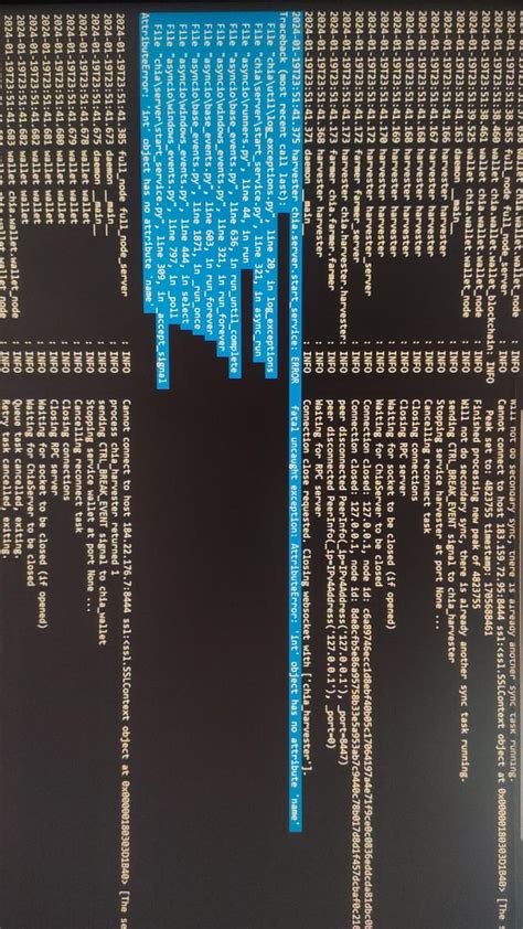 Facing Attribute Errors In Logs Rchia