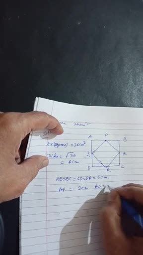 87500 The Area Of A Square Abcd Is 36 Cm2 Find The Area Of The Squar
