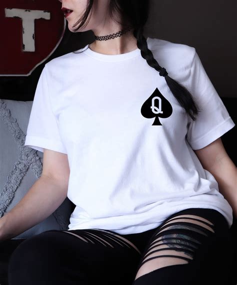 Qos Symbol T Shirt Queen Of Spades Graphic Apparel Swinger Wife Art