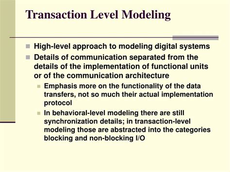 Ppt Systemc System Level Modeling Powerpoint Presentation Free