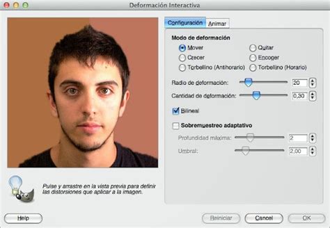 Usa Gimp Filtro Iwarp