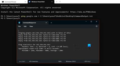 How To Send Command Output To Text File