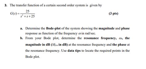 Solved Using MATLAB The Transfer Function Of A Certain Chegg