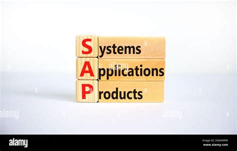 SAP Systems Applications Products Symbol Wooden Blocks With Words SAP Systems Applications