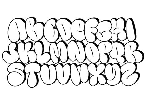 Black And White Bubble Letters