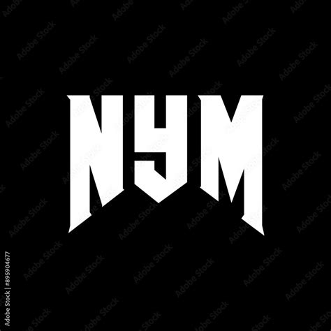 Nym Letter Logo Design For Technology Company Nym Logo Design Black And White Color Combination