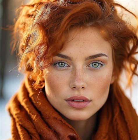 Premium Photo Red Hair Ginger Woman