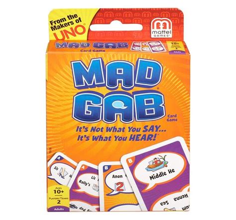 Mattel Mad Gab Card Game Game Geek Labs