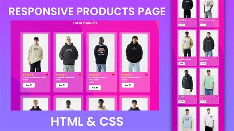 Create Responsive Products Page With Glassmorphism Html And Css