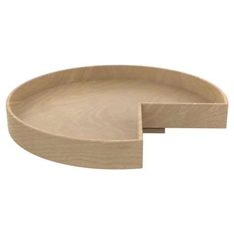 REV A SHELF Wood Kidney Shelf Tall Rim Lazy Susan With Swivel Bearing Natural Maple Rev A