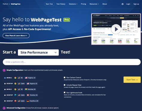 Measuring Speed WebPageTest Matthew Edgar