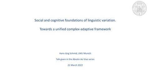 Pdf Social And Cognitive Foundations Of Linguistic Variation Towards