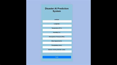 Disaster Prediction Flask Based Web Application Youtube
