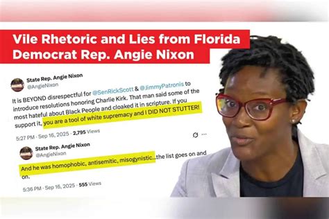 Florida Gop Calls For Democratic Leaders Condemn Rep Angie Nixon Over