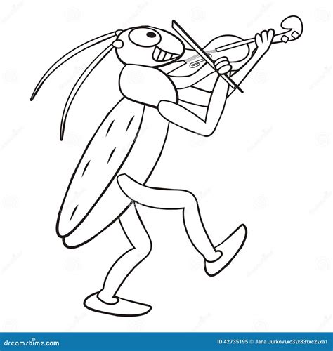 Grasshopper Coloring Dot To Dot Vector Illustration