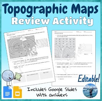 Interpreting Topographic Maps Activity Editable By Science With A Frenchie