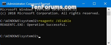 Enable Or Disable Windows Recovery Environment In Windows Tutorials