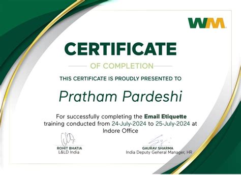 Pratham Pardeshi On Linkedin Im Thrilled To Share That I Have Successfully Completed The Email