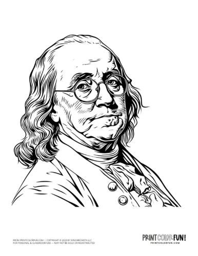 Benjamin Franklin Kite Coloring Page 1979 Panarizon Ben Franklin Kite